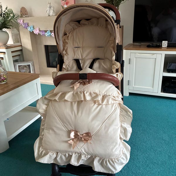 New in Beige Cosytoes With 2 Bows Pram Pushchair Carrycot . Winter ...