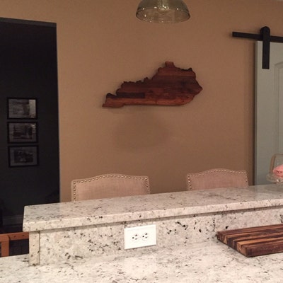 Kentucky Rustic Wood State Cut Out, Wooden Kentucky State Outline ...