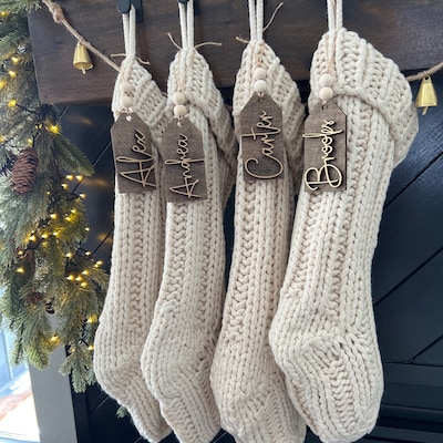 Personalized Cable Knit Stockings for Christmas Stockings - Etsy