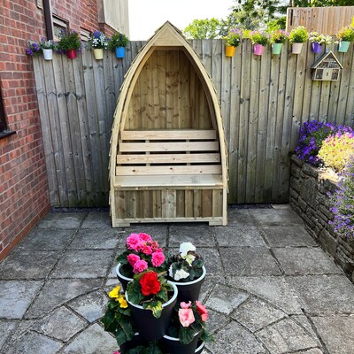 Boat Shaped/gothic Single Seat Garden Bench/arbour-delivered ...