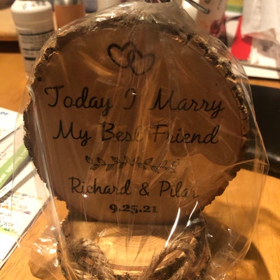 Rustic Wedding Cake Topper, Best Friend Topper, Personalized Cake ...