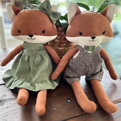 Fox Sewing Pattern PDF Make a Fox or Wolf Woodland Animal - Etsy UK