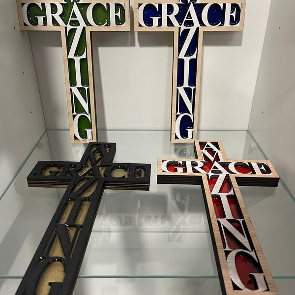 Amazing Grace 3 Layer Cross SVG/DXF - Etsy