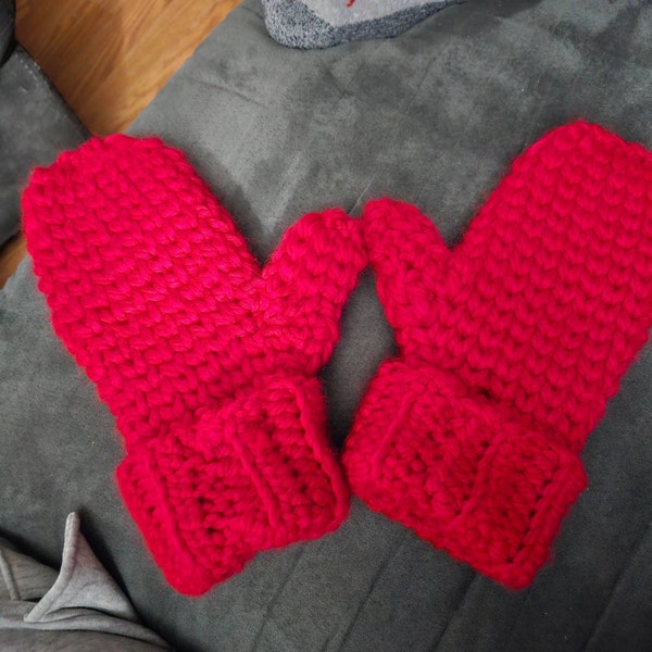 Crochet Pattern / Chunky Crochet Mittens / Easy Mitten Pattern ...