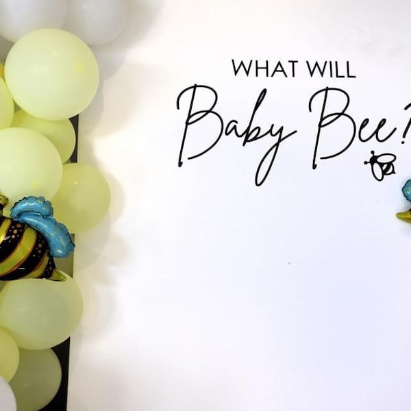 Baby Bee Gender Reveal Decal: Party Sign, Bee Theme - Etsy