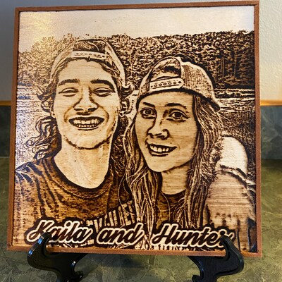 Personalized Just Custom Wood Burned Photo on Wood Country Art - Etsy