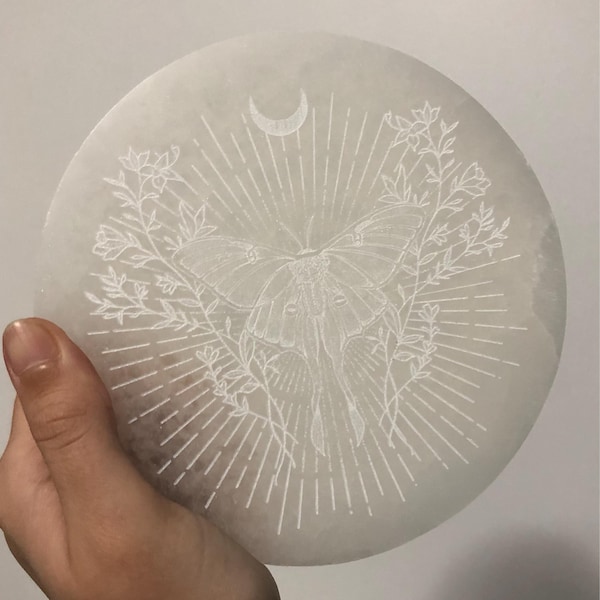 One Beautiful Black Obsidian Scrying Plate, Black Obsidian Scrying ...