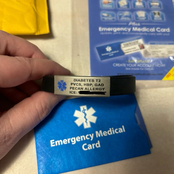 Medical ID Bracelet With Optional Medical ID Badge - Hypoallergenic ...