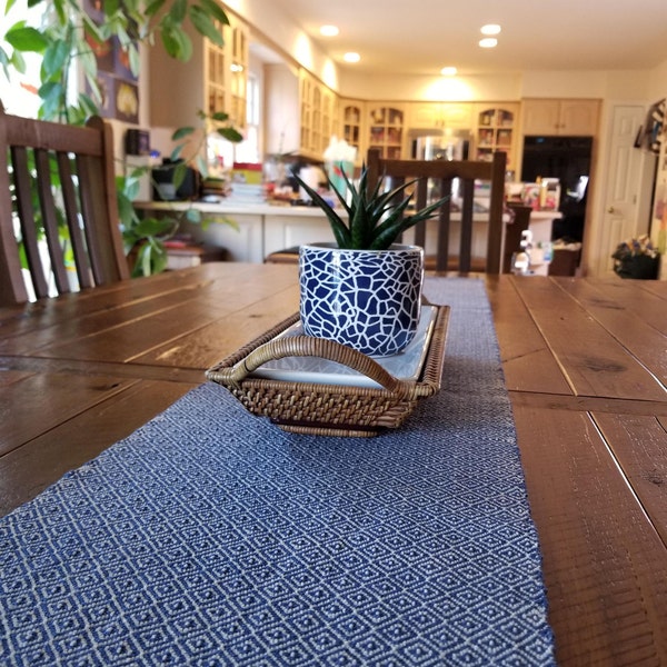 Hand Woven Modern Farmhouse Table Runner, Farmhouse Table Set, Hygge ...
