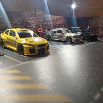Scale 1:43 Two-floor Car Garage With Equipment Auto Service Car Model ...