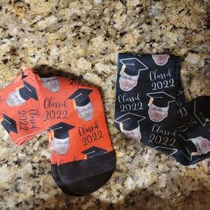 Custom Graduation Socks, Custom Face Socks, Graduation Gift for Him ...