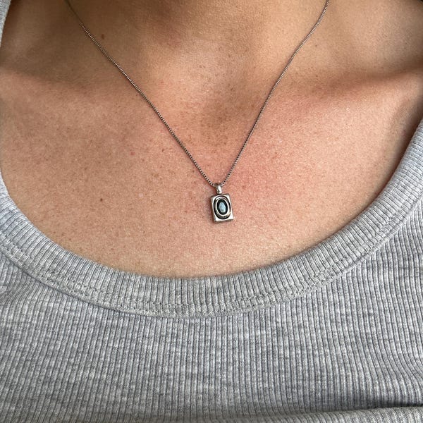 Birthstone 925 Silver Necklace, Pendant Gemstone Chain Necklaces ...
