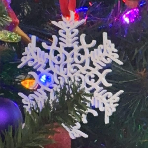 Custom Name Snowflake Ornament Personalized Christmas Ornament Name ...