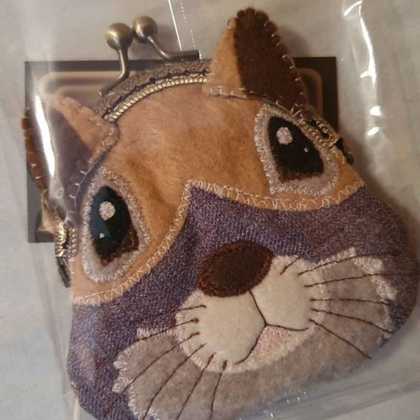 Squirrel Purse, Squirrel Snap Purse, Squirrel Coin Purse, Felt Squirrel ...