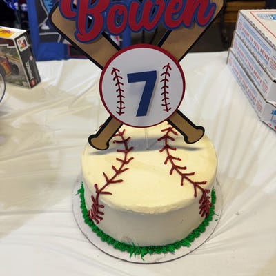 Baseball Cake Topper, Personalized Baseball Cake Topper, Baseball ...