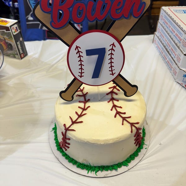 Baseball Cake Topper, Personalized Baseball Cake Topper, Baseball ...