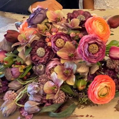 Purple Passion Aubergine Dusky Lilac Coral Ranunculus Peony - Etsy