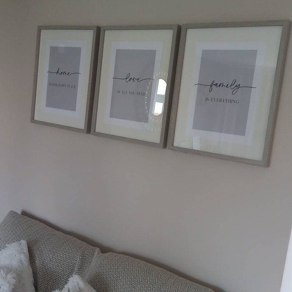 Lounge Prints Set of 3, Above Sofa Prints, Home Decor Prints, Living ...