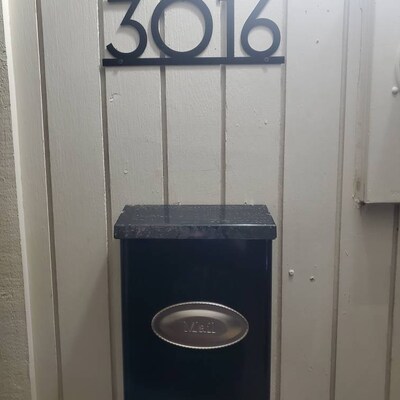 Modern Deco House Number Sign Metal Address Number Plaque Modern ...