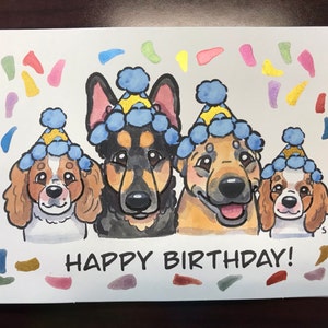 Custom Handmade Dog Card From Your Photo - Etsy