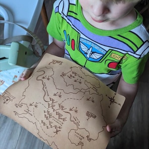 Treasure Map , Genuine Leather, Cosplay Maps, Display Maps, Pirate Map ...