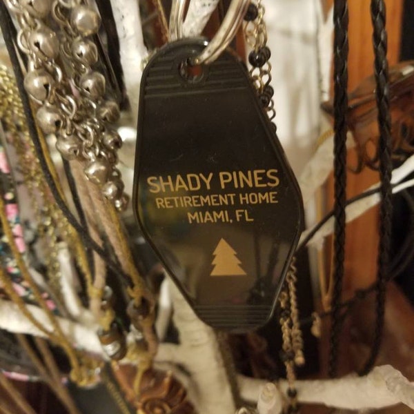 Shady Pines Black Key Tag - Golden Girls Keychain - Etsy