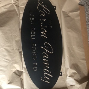 Metal Address Sign , Oval Metal Address, Personal Sign, Custom Oval ...