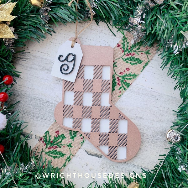 Buffalo Plaid Stockings Cut File, Buffalo Plaid Cut File, Christmas ...