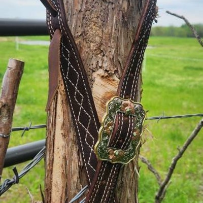 Western Style, Star Trophy Belt Buckle With Buffalo Head Concho Antique ...