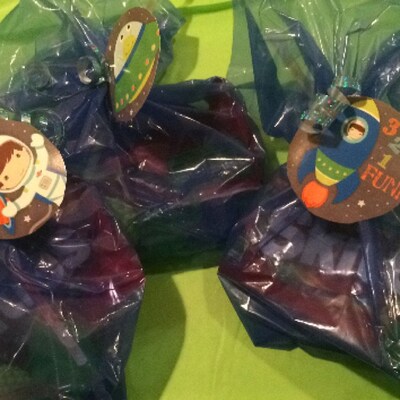 Outer Space Party Treat Bag Toppers and Tags Digital Space Birthday ...