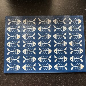 Navy Blue Fish Tile Ocean Tile Feature Wall Fish Decor | Etsy