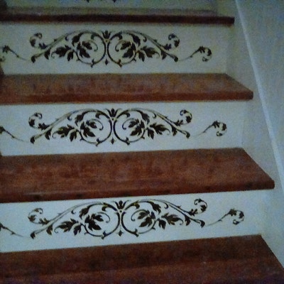 Staircase Stencil Westbury Stair Riser Stencils for Classical Decor DIY ...