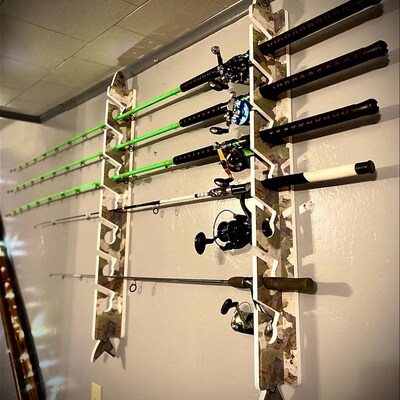 Big Daddy Fishing Rod Rack Shorty 3-holder Wall or Ceiling Mount ...