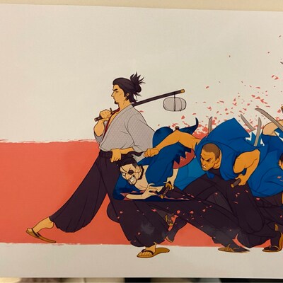 A Shower of Samurai Print Free Shipping - Etsy