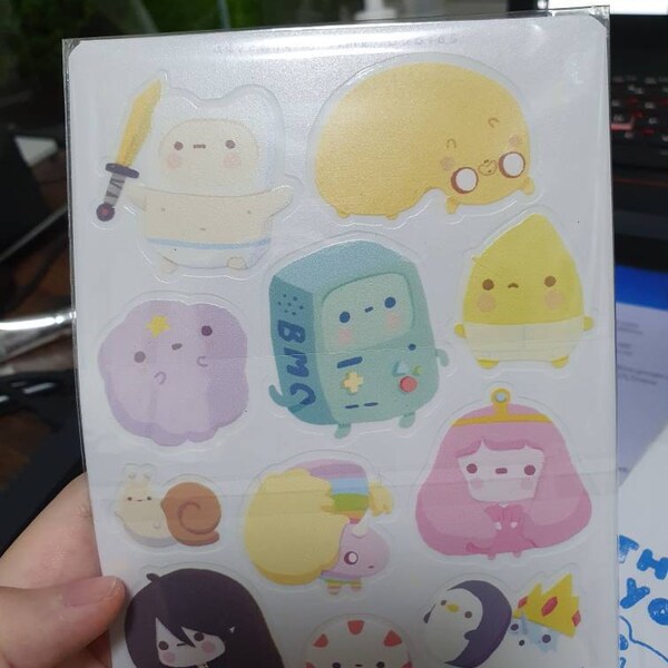 Adventure Time (clear) Sticker Sheet - Transparent Waterproof - Etsy