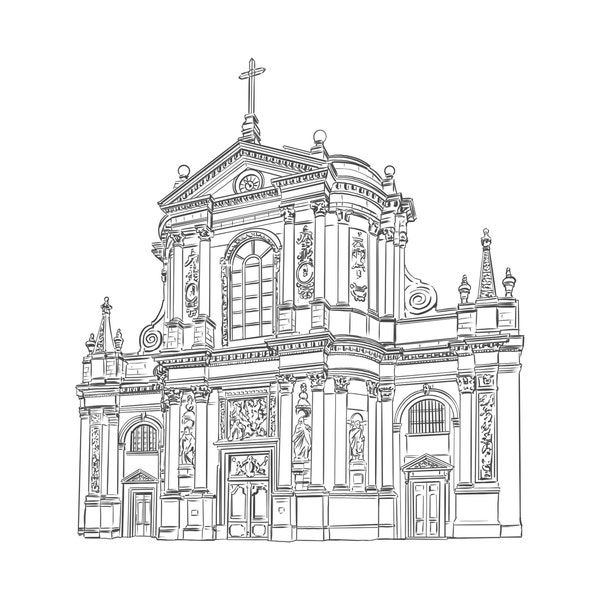 Custom Wedding Venue Illustration – Personalized Digital Download Art ...