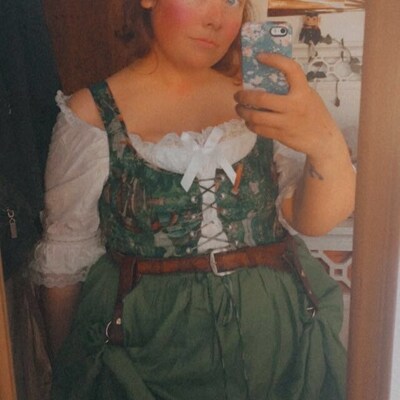 Blush Pink Linen Renaissance Skirt Long Gathered Skirt Maxi Midi Skirt ...