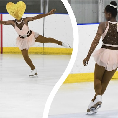 Black Silver and Gray Figure Skating Ice Dance Dress, Custom ...