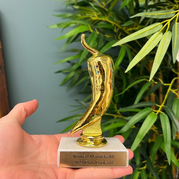 Chili Pepper Trophy. 5" Tall With Choice of Finish. Great Trophy for ...