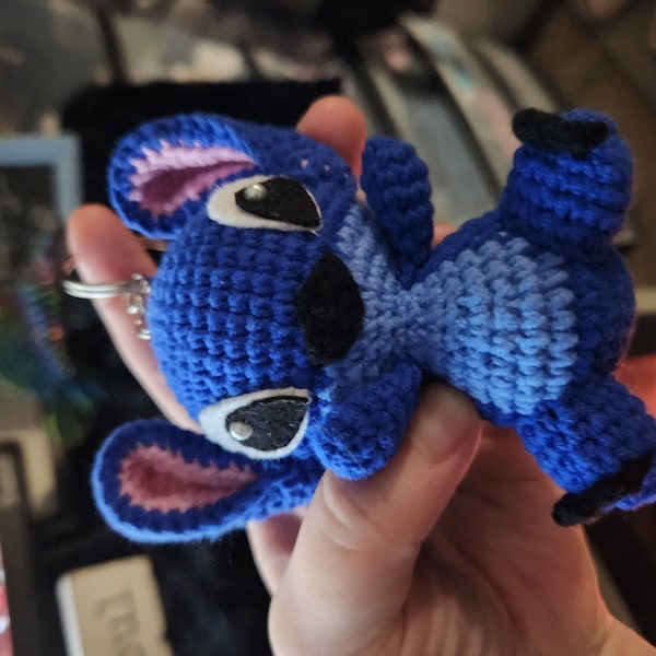 Ready-to-ship:stitch Crochet Keychain, Handmade Decor, Amigurumi Toys ...