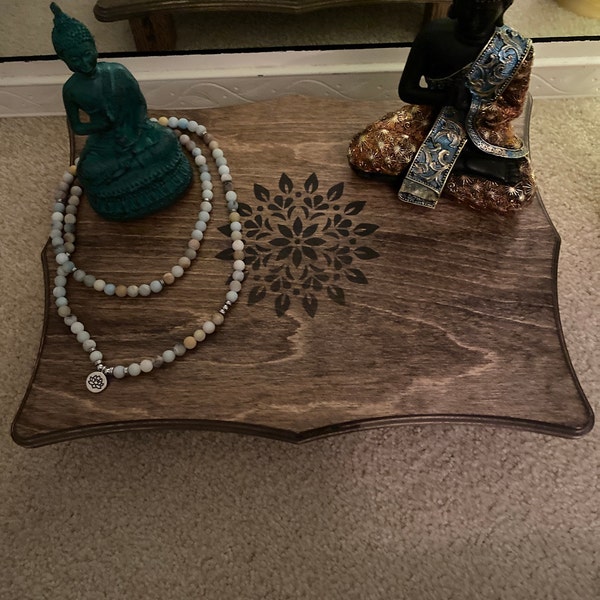 Buddhist Pine Mini Altar - Light Walnut, Chocolate & Gunstock Stain ...