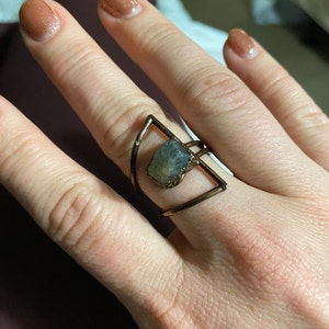Labradorite Ring Rough Stone Ring Gemstone Ring Ring for - Etsy