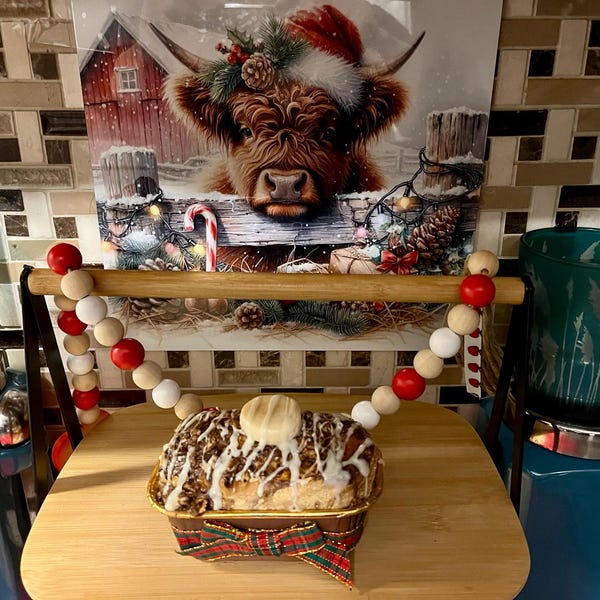 10-inch Metal Christmas Highland Cow Sign, Festive Fence Design With ...