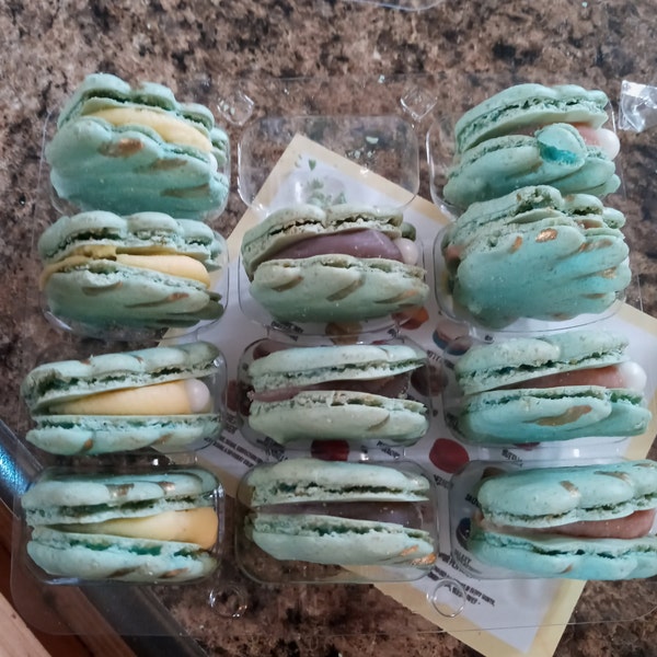 Seashell Macarons 15 or 30 - Choose Your Flavors - Edible Macaroons ...