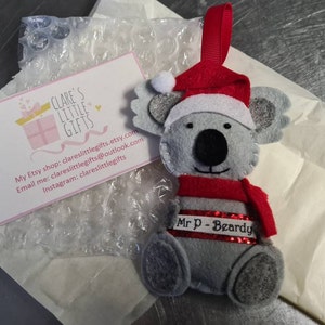 Koala Bear Christmas Ornament Koala Christmas Tree Decoration Koala ...