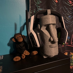 Golden Idol Headphone Stand golden Head, Headset Holder Rack, Hanger ...