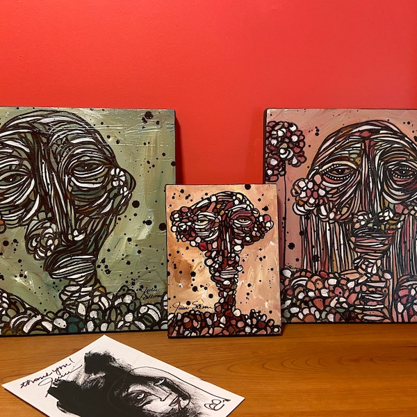 Original Graffiti Mixed Media Figures Original Abstract Painting by ...