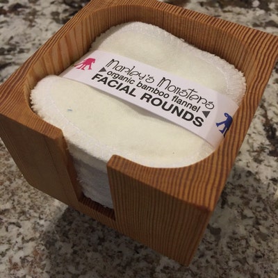 Facial Rounds Container: Natural Wood Container for Facial Rounds Made ...