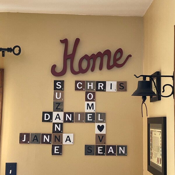 3x3 Scrabble Tiles, Scrabble Letters - Scrabble Wall Decor, Scrabble ...