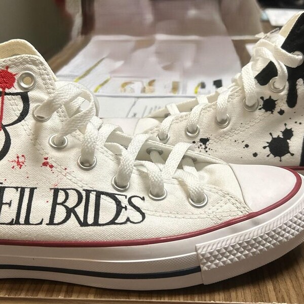 Custom Converse Black Veil Brides/converse Andy Biersack/rock Band ...